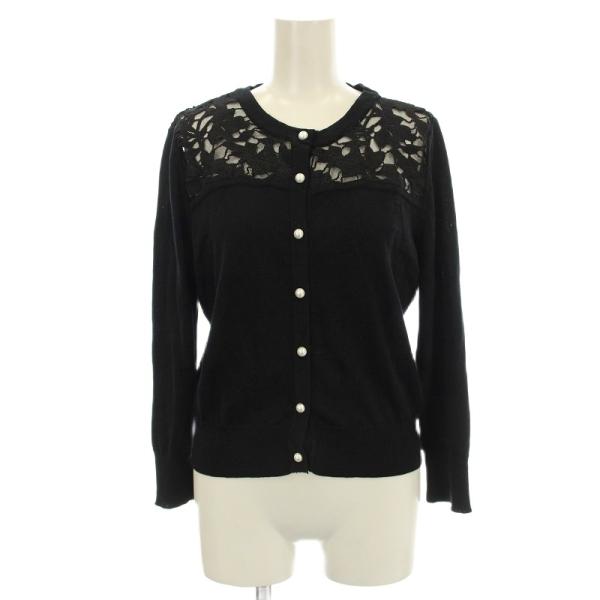カールラガーフェルド KARL LAGERFELD カーディガン レース 花柄 ニット パールボタン S 黒 ブラック【ブランド】カールラガーフェルド KARL LAGERFELD【表記サイズ】S【実寸サイズ】肩幅：36cm　身幅：44cm...