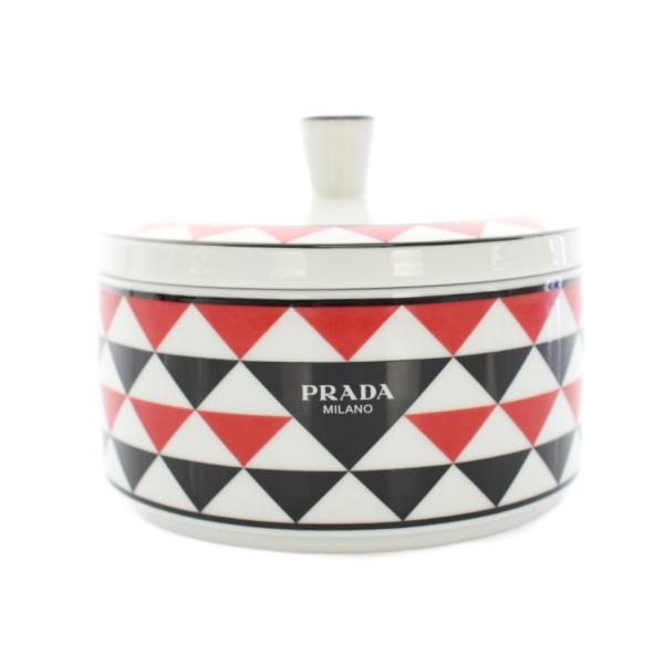 プラダ PRADA PORTA OGGETTI ポーセリングボックス ストレージボックス 小物入れ 陶器 総柄 三角ロゴ 白 赤 OC2026 ■OH その他【ブランド】プラダ PRADA【表記サイズ】表記サイズなし※実寸サイズをご確認くだ...