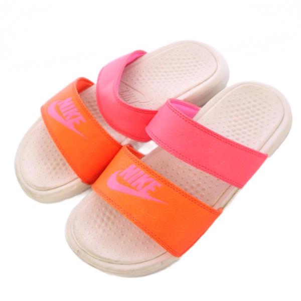 ナイキ NIKE BENASSI DUO ULTRA SLIDE ベナッシデュオウルトラスライド サンダル 25cm 白 ホワイト ピンク オレンジ /BB レディース【ブランド】ナイキ NIKE【表記サイズ】25cm【実寸サイズ】最大幅：...