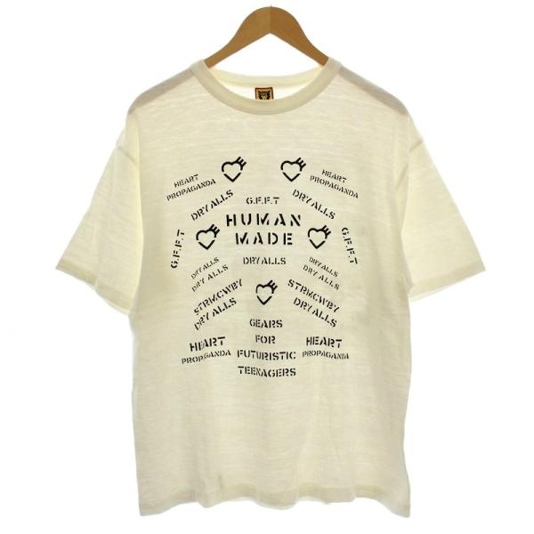 ヒューマンメイド HUMAN MADE Tシャツ HEART ロゴ 半袖 XL 白 ホワイト /☆G メンズ【ブランド】ヒューマンメイド HUMAN MADE【表記サイズ】XL【実寸サイズ】肩幅：50cm　身幅：53cm　袖丈：23cm　着...
