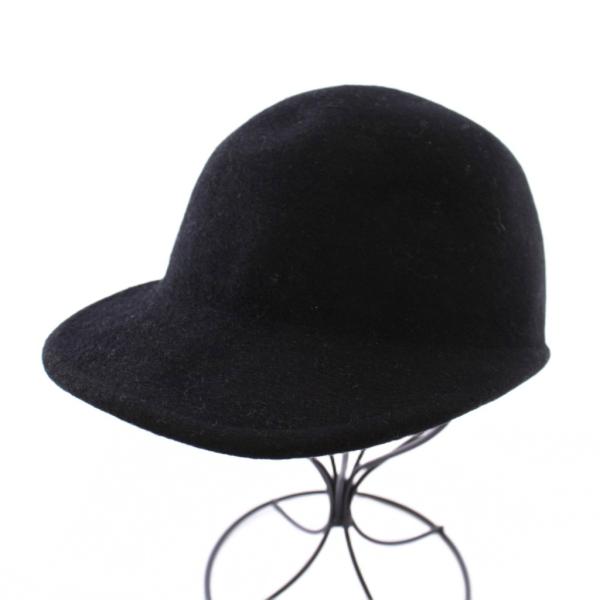 ジャネッサレオン JANESSA LEONE キャップ 帽子 ワンカラー ウール M 黒 ブラック /BB レディース【表記サイズ】M【実寸サイズ】つば：約6.5cm　頭周り：約56cm　　【素材】毛【色】黒 ブラック【状態】繊維の付着・お...