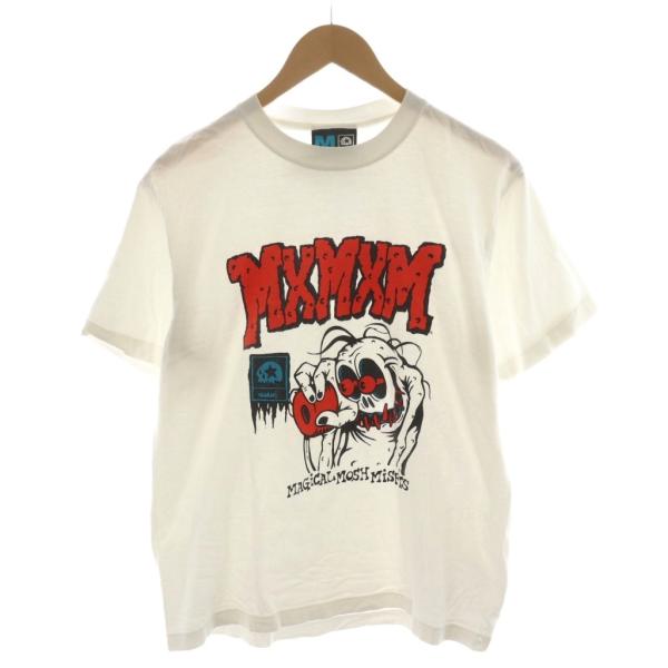 マジカルモッシュミスフィッツ MAGICAL MOSH MISFITS × mxmxm Tシャツ カットソー 半袖 ロゴ プリント M 白 ホワイト /AN33 メンズ【表記サイズ】M【実寸サイズ】肩幅：約44.5cm　身幅：約49cm　着...