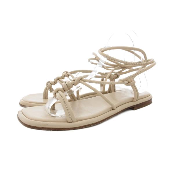 ヘレウ HEREU キャバン CABaN 別注 レースアップサンダル フラット 37 ベージュ /GV レディース【表記サイズ】37【実寸サイズ】最大幅：10cm　アウトソール：25.5cm　インソール 24cm　【色】ベージュ【状態】・ア...