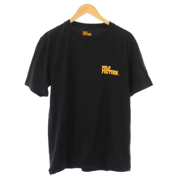 ワコマリア WACKO MARIA PULP FICTION Tシャツ 半袖 クルーネック ロゴ 刺繍 ストレッチ M 黒 ブラック /BB メンズ【ブランド】ワコマリア WACKO MARIA【表記サイズ】M【実寸サイズ】肩幅：約44cm...