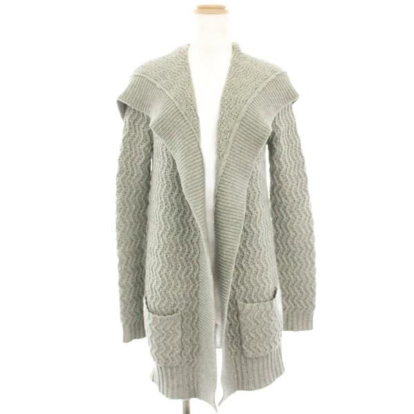 セオリー Theory NEW NICKNAME DANIA ニットカーディガン ウール混 フード ショールカラー ロング 長袖 S グレー 10-4303704 /HN【ブランド】セオリー Theory【表記サイズ】S【実寸サイズ】肩幅：...