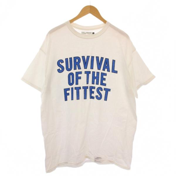 フォーティーパーセント FORTY PERCENTS Tシャツ カットソー 半袖 クルーネック フロントプリント L 青 白 /BM メンズ【ブランド】フォーティーパーセント FORTY PERCENTS【表記サイズ】L【実寸サイズ】肩幅：...