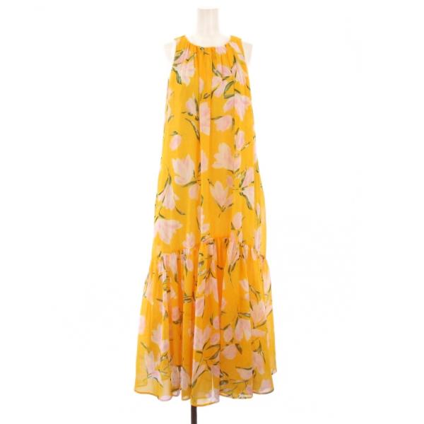 エステラケー Estella.K Audrey Floral Dress ワンピース ノースリーブ ロング 花柄 F 黄色 123251279 /TK レディース【表記サイズ】F【実寸サイズ】肩幅：25cm　身幅：43cm　袖丈：-cm　総...