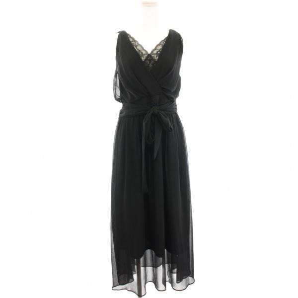 アメリヴィンテージ ROMANTIC ROPE DRESS ワンピース マキシ ロング ノースリーブ リボン レース切替 S 黒 ブラック【ブランド】アメリヴィンテージ Ameri VINTAGE【表記サイズ】S【実寸サイズ】身幅：42cm...