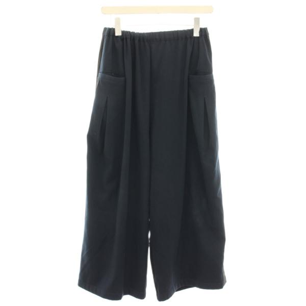 パルクアン Parc.1 ワイドパンツ イージー サイドポケット 1 紺 ネイビー 黒 ブラック /HN レディース【表記サイズ】1【実寸サイズ】ウエスト：62cm　もも幅：41cm　裾幅：30cm　股上：41cm　股下：52cm　　【素材...