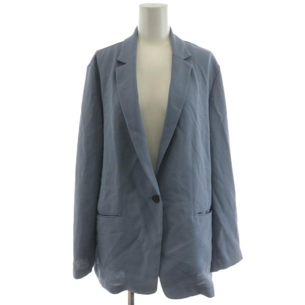 インディヴィ INDIVI テーラードジャケット シングル 薄手 13 青 ブルー 127-46004 /AN43 レディース【ブランド】インディヴィ INDIVI【表記サイズ】13【実寸サイズ】肩幅：約43cm　身幅：約56cm　着丈：約...
