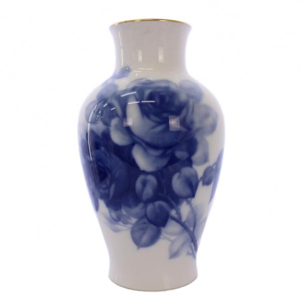 大倉陶園 花瓶 OLD OKURA ブルーローズ 陶器 花びん 花柄 バイカラー 白 ホワイト 青 ブルー 8011/20A /BB その他【実寸サイズ】ヨコ：19cm　タテ：28.5cm　マチ：-cm　　【素材】白磁【色】白 ホワイト 青...