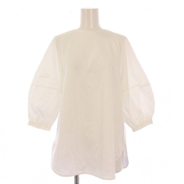 セオリーリュクス COTTON INTERLOCK FEISY シャツ ブラウス プルオーバー 七分袖 クルーネック ストレッチ ワンカラー 38 白 ホワイト【ブランド】セオリーリュクス theory luxe【表記サイズ】38【実寸サイ...