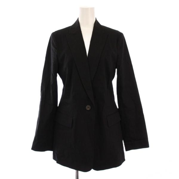 セオリーリュクス CRISP LINEN ARVADA NL テーラードジャケット アウター シングル ストレッチ 麻 リネン ワンカラー 38 黒【ブランド】セオリーリュクス theory luxe【表記サイズ】38【実寸サイズ】肩幅：3...