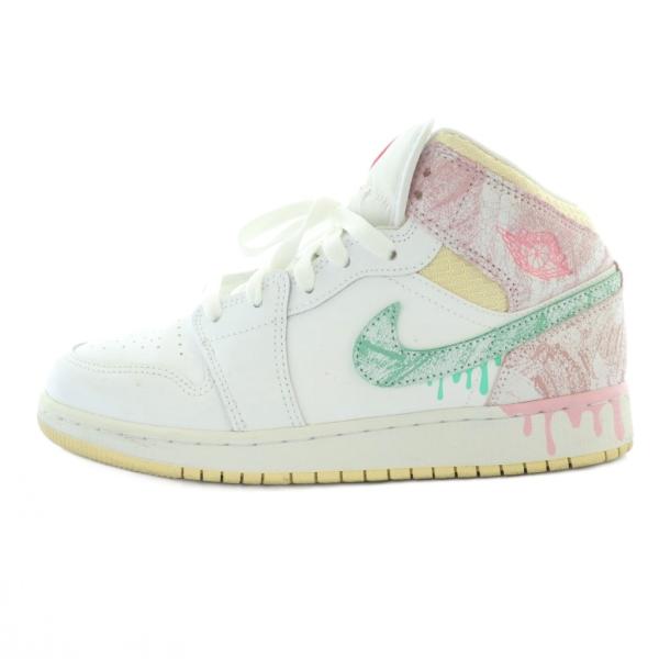 ナイキ NIKE GS AIR JORDAN 1 MID PAINT DRIP エアジョーダンワン ペイント ドリップ スニーカー US7Y 25cm DD1666-100【ブランド】ナイキ NIKE【表記サイズ】US7Y（日本サイズ25c...