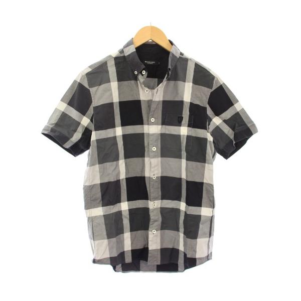 ブラックレーベルクレストブリッジ BLACK LABEL CRESTBRIDGE シャツ チェック柄 半袖 ポケット M 黒 グレー 51M27-525-06 /TK メンズ【ブランド】ブラックレーベルクレストブリッジ BLACK LABE...