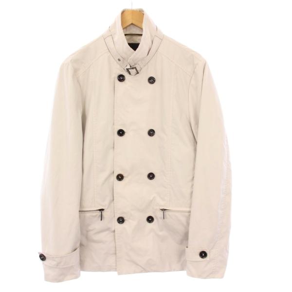 ムーレー MOORER NABUCCO-KM スタンドカラージャケット ダブル 48 ベージュ /KH メンズ【ブランド】ムーレー MOORER【表記サイズ】48【実寸サイズ】肩幅：45cm　身幅：49cm　着丈：68cm　袖丈：65cm　...