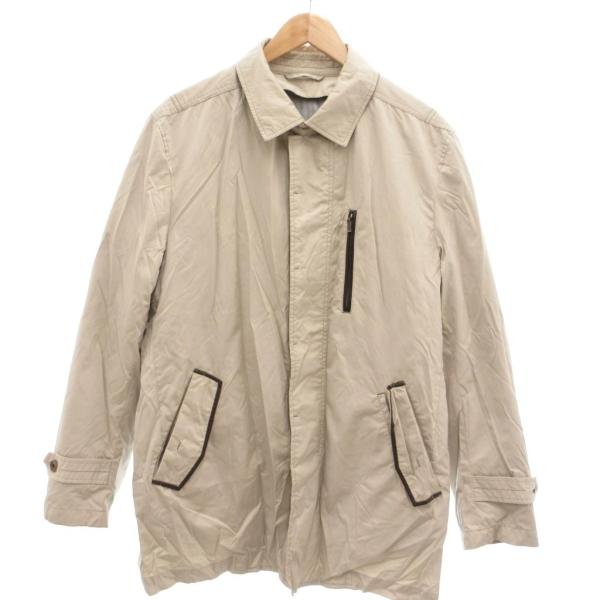 ジョセフアブード JOSEPH ABBOUD ステンカラーコート ライナー付き フラップポケット LL ベージュ /YJ メンズ【ブランド】ジョセフアブード JOSEPH ABBOUD【表記サイズ】LL【実寸サイズ】肩幅：50cm　身幅：6...