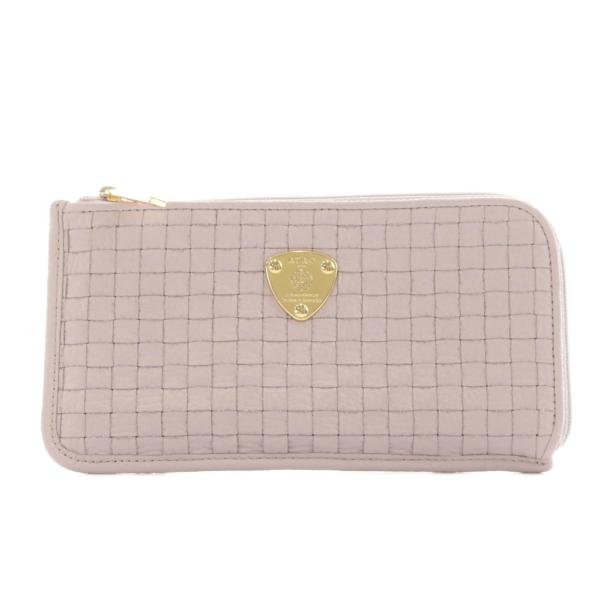 【中古】ATAO アタオ スリモ slimo 長財布 L字ファスナー 小銭入れ ロゴ レザー ピンク /AN20 レディース ATAO（アタオ） スリモ slimo 長財布 L字ファスナー 小銭入れ ロゴ