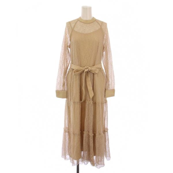 アメリヴィンテージ Ameri VINTAGE SHIRRING SHEER DRESS ワンピース ロング 長袖 総レース F ベージュ レディース【ブランド】アメリヴィンテージ Ameri VINTAGE【表記サイズ】F【実寸サイズ】身...