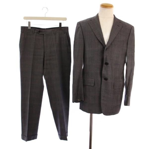 コルネリアーニ Corneliani セットアップ スーツ 上下 テーラードジャケット スラックスパンツ 46 グレー メンズ【ブランド】コルネリアーニ Corneliani【表記サイズ】46【実寸サイズ】ジャケット 肩幅：44.5cm　ジ...