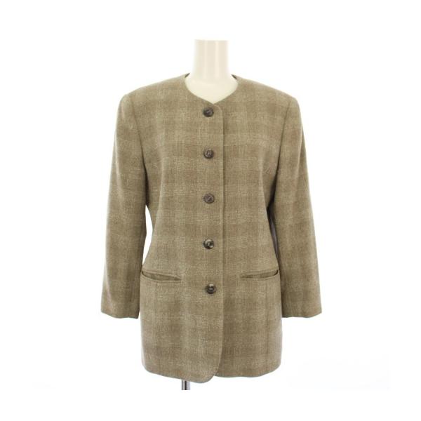 バーバリーズ Burberrys ヴィンテージ ノーカラージャケット 9AR ベージュ FJ306-701 /TK レディース【ブランド】バーバリーズ Burberrys【表記サイズ】9AR【実寸サイズ】肩幅：40cm　身幅：47cm　着丈...