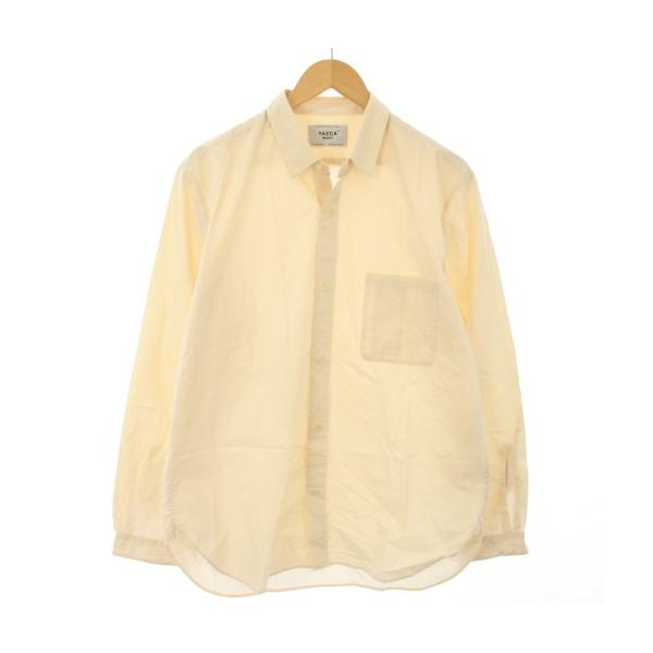ヤエカ YAECA WRITE シャツ 長袖 ポケット M ベージュ 40151 /TK メンズ【ブランド】ヤエカ YAECA【表記サイズ】M【実寸サイズ】肩幅：46cm　身幅：55cm　着丈：72-75cm　袖丈：60cm　　【素材】綿【...