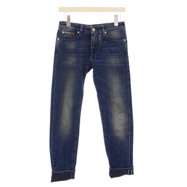 ヤコブコーエン JACOB COHEN LTD デニムパンツ ジーンズ ジップフライ USED加工 ロゴパッチ W26 青 ブルー /BB レディース【ブランド】ヤコブコーエン JACOB COHEN【表記サイズ】W26【実寸サイズ】ウエス...