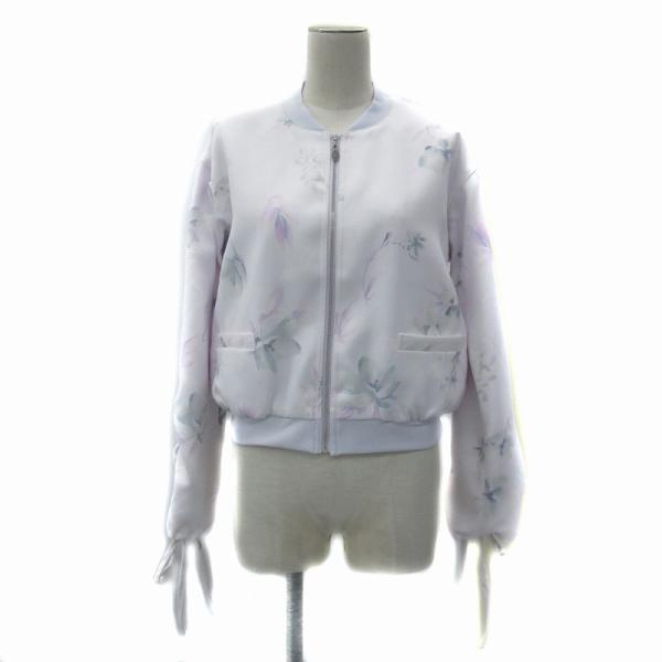 ミシェルマカロン michell Macaron タグ付き ブルゾンジャケット ミドル丈 花柄 リボン XS 薄ピンク ライトグレー /YS20 レディース【ブランド】ミシェルマカロン michell Macaron【表記サイズ】XS※実寸...