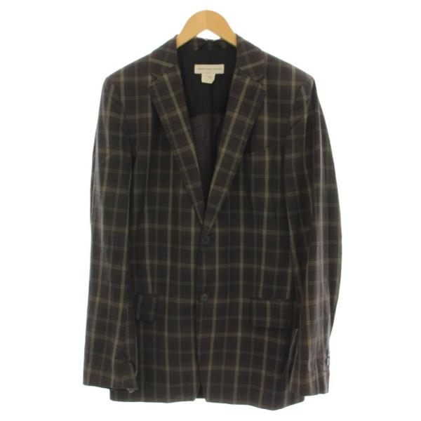 ドリスヴァンノッテン DRIES VAN NOTEN ライカ期 チェック テーラードジャケット ブレザー 背抜き 46 茶 【ブランド】ドリスヴァンノッテン DRIES VAN NOTEN【表記サイズ】46【実寸サイズ】肩幅：44cm　身幅...