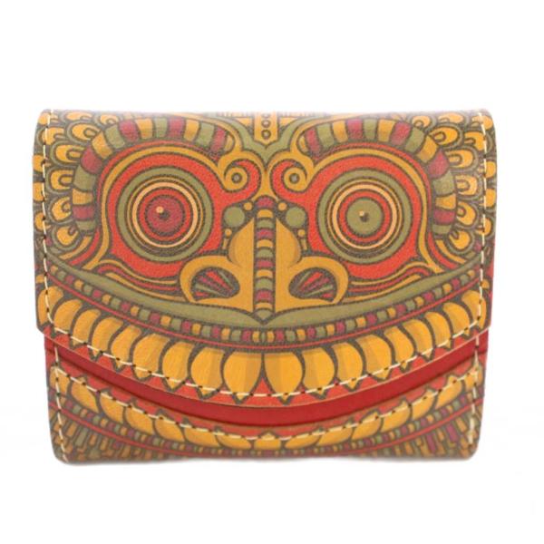 クワトロガッツ QUATRO GATS 小さいふ。ペケーニョ 三つ折り財布 札入れ カードケース レザー 総柄 マルチカラー /TK レディース【実寸サイズ】ヨコ：9cm　タテ：7.5cm　マチ：2cm　　【素材】レザー【色】マルチカラー【...