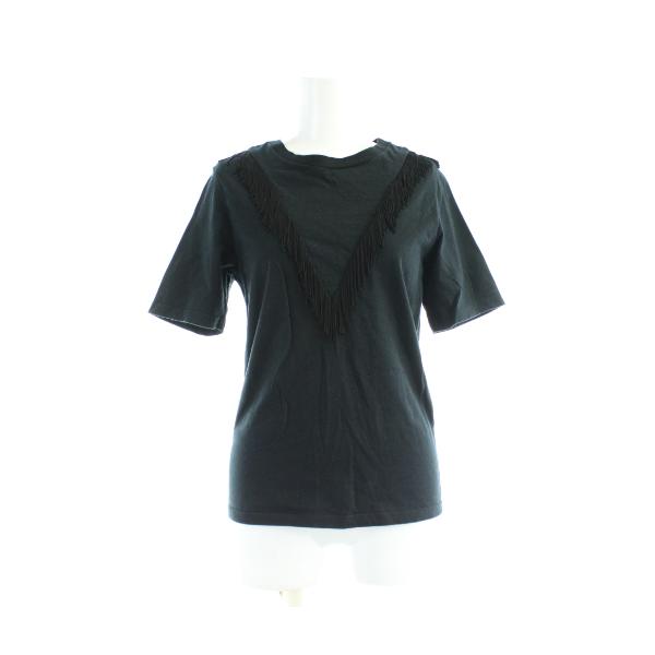エピス EPICE Tシャツ 半袖 フリンジ装飾 黒 ブラック 315101080 /AP 【ブランド】エピス EPICE【表記サイズ】サイズ表記なし（実寸サイズをご参考ください。）【実寸サイズ】肩幅：約34.5cm　身幅：約40cm　着丈...