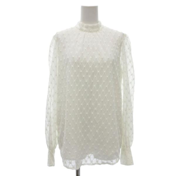 デザイナーズリミックス DESIGNERS REMIX CHARLOTTE ESKILDSEN  シャツ ブラウス モックネック 長袖 34 ホワイト /IU レディース【表記サイズ】34【実寸サイズ】肩幅：35cm　身幅：44cm　着丈：...