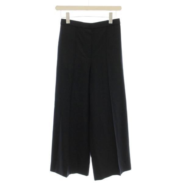 セオリー 21AW SAXONY LT4 CROP PULL ON J パンツ スラックス ウール 00 黒 ブラック 紺 ネイビー ウエストバックゴム【ブランド】セオリー Theory【表記サイズ】00【実寸サイズ】ウエスト：約31~cm...