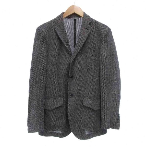 シンプルライフ SIMPLE LIFE テーラードジャケット 46 シングル メッシュ 紺 ネイビー /NU 【表記サイズ】46【実寸サイズ】肩幅：43cm　身幅：51cm　袖丈：60cm　着丈：70cm　　【素材】表地 ポリウレタン 指定...