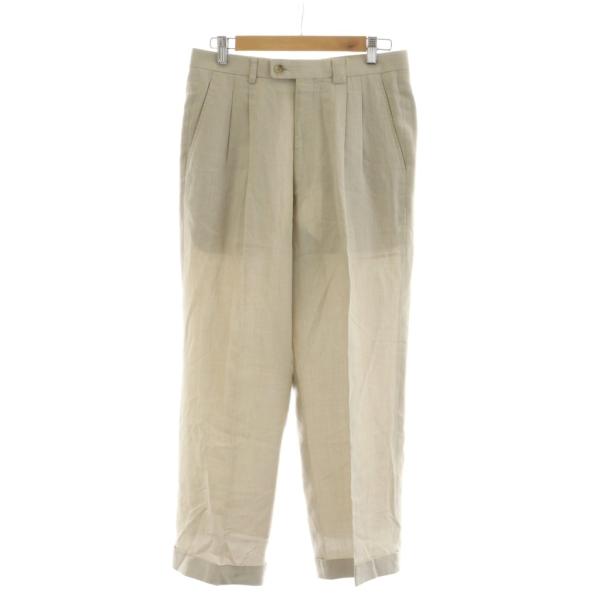 ランバン LANVIN CLASSIQUE スラックス テーパードパンツ 麻 リネン 79 ベージュ 3749 /RR メンズ【ブランド】ランバン LANVIN【表記サイズ】79【実寸サイズ】ウエスト：74cm　もも幅：28cm　裾幅：23...