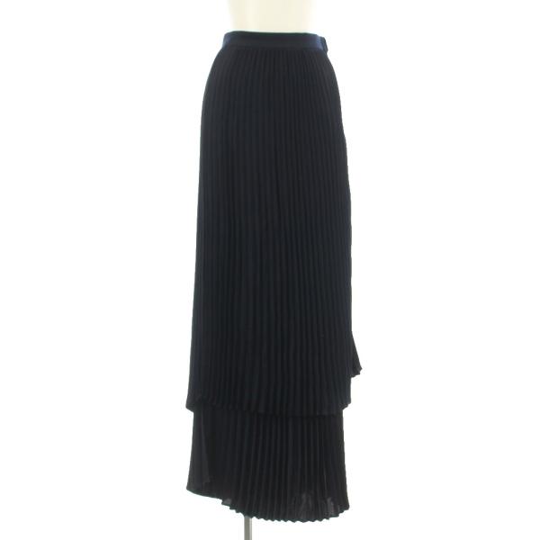 未使用品 コスチュームナショナル CoSTUME NATIONAL プリーツスカート ロング 36 紺 ネイビー レイヤード /AP レディース【ブランド】コスチュームナショナル CoSTUME NATIONAL【表記サイズ】36【実寸サイ...