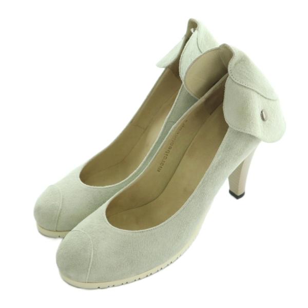 メルシーボークー mercibeaucoup パンプス ラウンドトゥ ハイヒール スエード 02 24.5cm 豚革 ライトグレー /MI ■OS レディース【ブランド】メルシーボークー mercibeaucoup【表記サイズ】02 24....