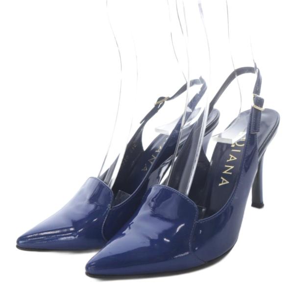 ダイアナ DIANA パンプス ピンヒール ポインテッドトゥ スリングバック エナメルレザー 21.5cm ネイビー /YO22 レディース【ブランド】ダイアナ DIANA【表記サイズ】21.5cm【実寸サイズ】ヒールの高さ：9cm　最大幅...