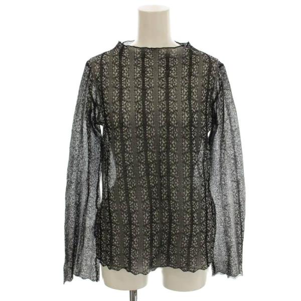 アメリヴィンテージ Ameri VINTAGE 23SS REVERSIBLE STRIPE KNIT TOP ニット シアー カットソー 長袖 F 黒【ブランド】アメリヴィンテージ Ameri VINTAGE【表記サイズ】F/実寸サイズを...