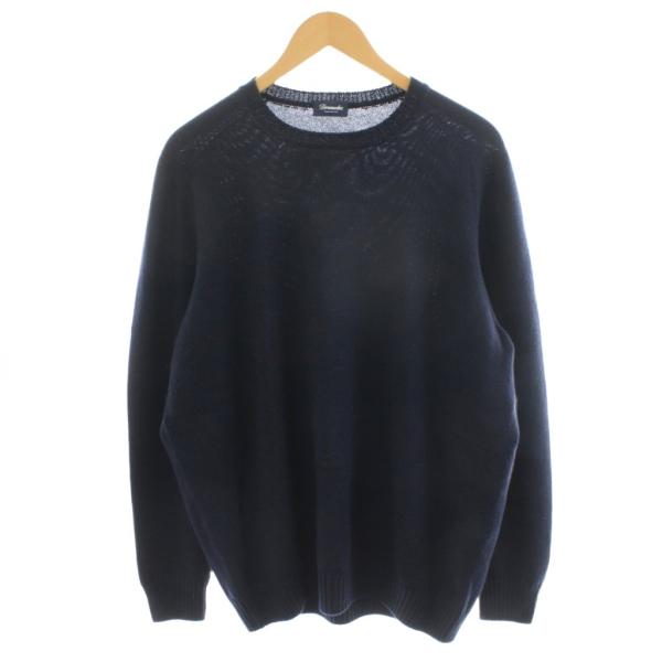 ドルモア DRUMOHR ニット セーター 長袖 ウール 56 紺 ネイビー /AN65