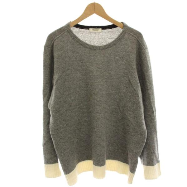 クロスリー CROSSLEY ニット セーター 薄手 長袖 ウール XXL グレー /HN メンズ【ブランド】クロスリー CROSSLEY【表記サイズ】XXL【実寸サイズ】身幅：60cm　着丈：66cm　ゆき丈：79cm　　【素材】毛【色】...