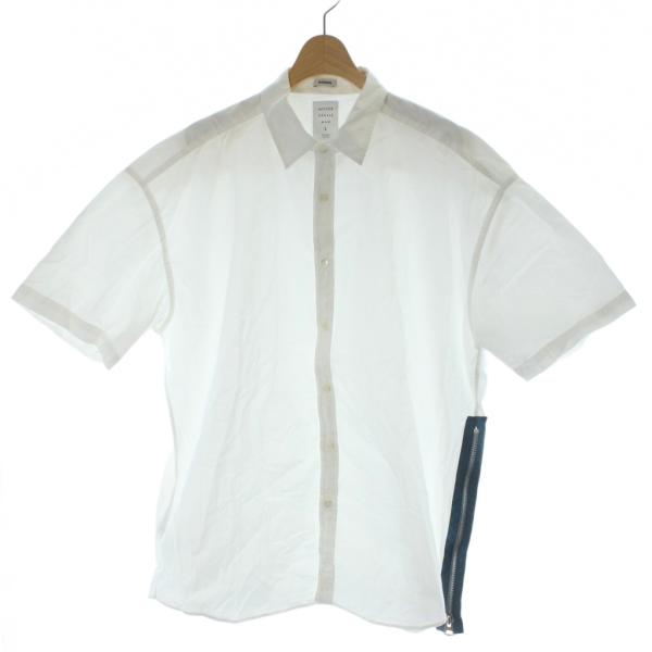 ミスタージェントルマン MR.GENTLEMAN シャツ L 白 ホワイト 半袖 レギュラーカラー サイドジップ /AP メンズ【ブランド】ミスタージェントルマン MR.GENTLEMAN【表記サイズ】L【実寸サイズ】肩幅：約58.5cm　...