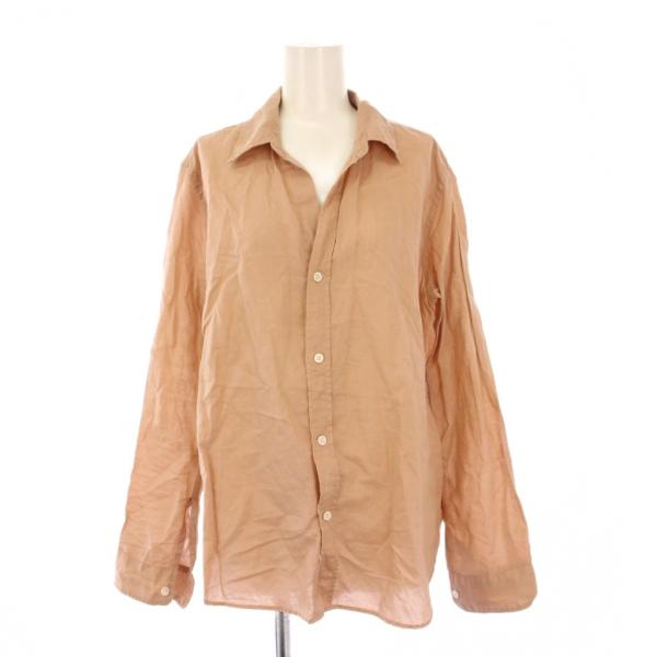 プラージュ Plage 24SS Ramie Cotton ラミーコットンシャツ ブラウス 長袖 オープンカラー ワンカラー 無地 麻 リネン F ピンク【ブランド】プラージュ Plage【表記サイズ】F【実寸サイズ】肩幅：40.5cm　身...