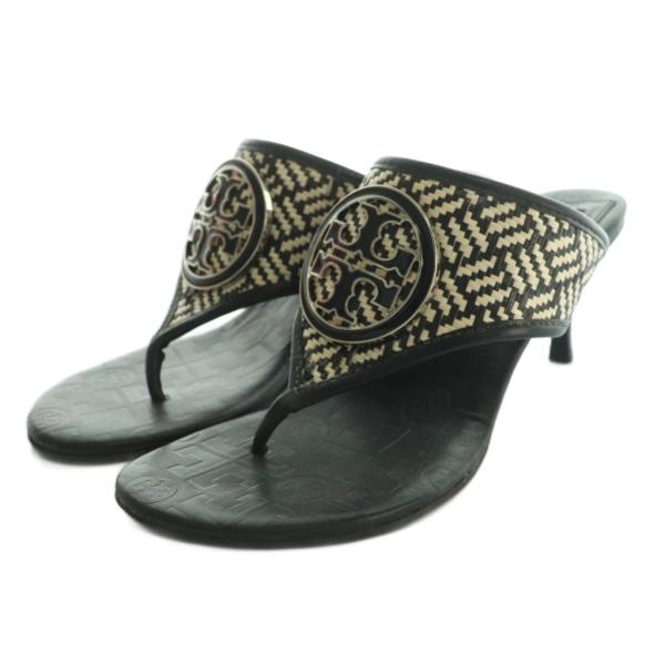 トリーバーチ フェット ウーブン ラフィア ロゴ ディテール ソング サンダル Fete woven raffia logo detail thong sandals 6 ベージュ【ブランド】トリーバーチ TORY BURCH【表記サイズ】...