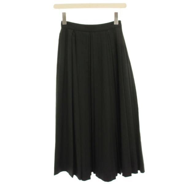 クラネ CLANE CONSTRUCTIVE PLEATS SKIRT プリーツスカート ミモレ ロング 0 黒 ブラック 151096232 /HN レディース【ブランド】クラネ CLANE【表記サイズ】0【実寸サイズ】ウエスト：58cm...