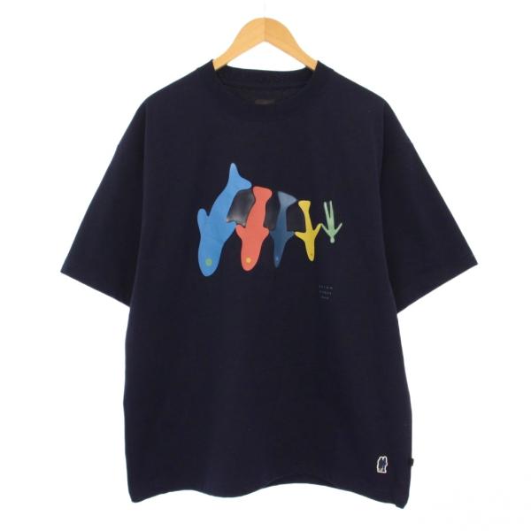 ダイワ ピアサーティナイン Geoff McFetridge 22SS テックドローストリングTシャツ カットソー 半袖 M 紺 BE-36122GM /KH メンズ【ブランド】ダイワ ピアサーティナイン DAIWA PIER39【表記サイ...