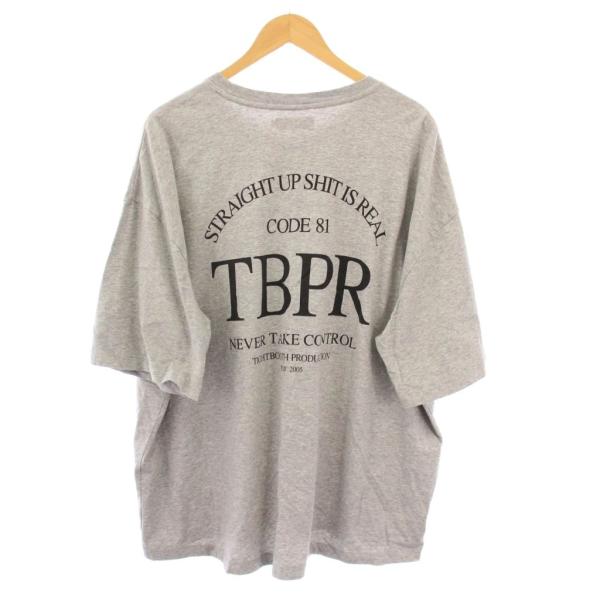 タイトブース TIGHTBOOTH TBPR Tシャツ 半袖 クルーネック ストレッチ ロゴ バックプリント XL グレー /BB メンズ【ブランド】タイトブース TIGHTBOOTH TBPR【表記サイズ】XL【実寸サイズ】肩幅：63cm...