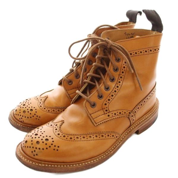 トリッカーズ TRICKER'S モールトン MALTON カントリーブーツ ウイングチップ L2508 茶 ブラウン 5【ブランド】トリッカーズ TRICKER'S【表記サイズ】5【実寸サイズ】ヒールの高さ：2cm　最大幅：9cm　　【色...