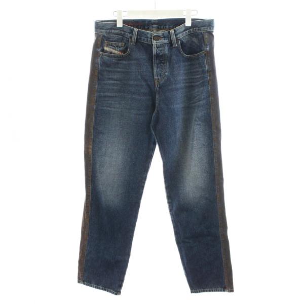 ディーゼル DIESEL D-VIKER-SPG デニムパンツ ジーンズ ジーパン Gパン 切替 ボタンフライ 33 紺 ネイビー /AN36 メンズ【ブランド】ディーゼル DIESEL【表記サイズ】33【実寸サイズ】ウエスト：約84cm　...