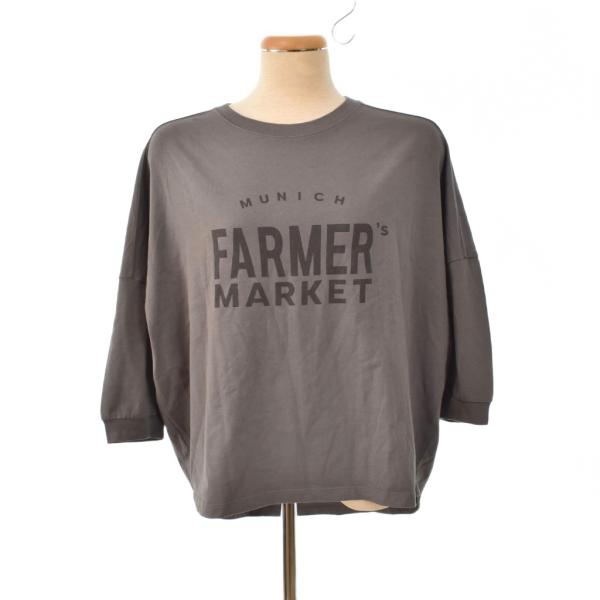 ミューニック Munich Tシャツ カットソー フロントプリント 七分袖 OS グレー 黒 ブラック MN221U08 ■FF レディース【ブランド】ミューニック Munich【表記サイズ】OS【実寸サイズ】肩幅：約73cm　身幅：約65...